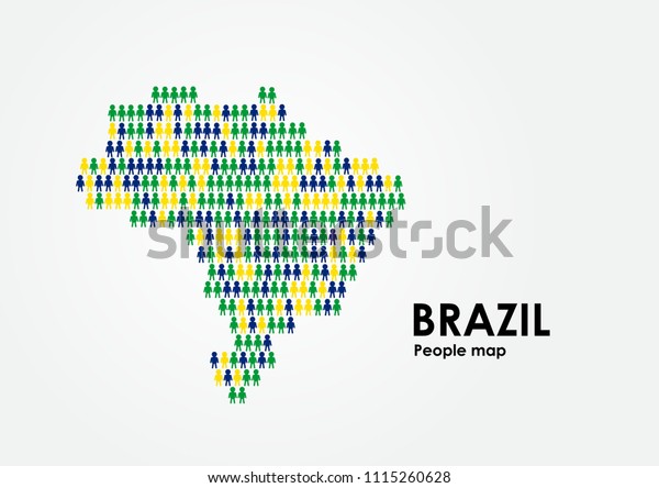 Brazil Map Design By People Brazil Stock Vector (Royalty Free ...