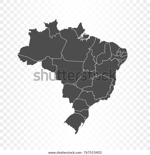 Mapa do Brasil isolado em fundo transparente