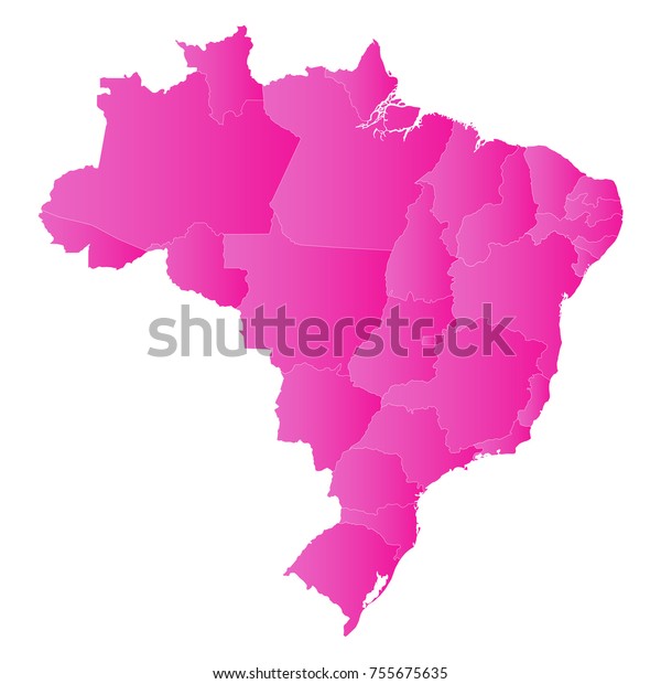 Brazil Map Pink Pastel Graphic Background Stock Vector (Royalty Free ...