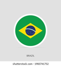 Brazil Round Flag Icon Shadow Stock Vector (Royalty Free) 1983741752 ...