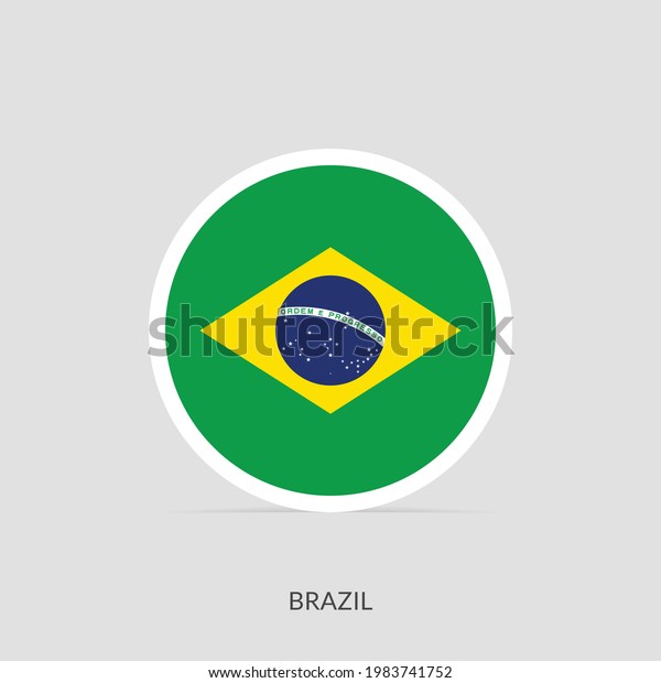 Brazil Round Flag Icon Shadow Stock Vector (Royalty Free) 1983741752 ...