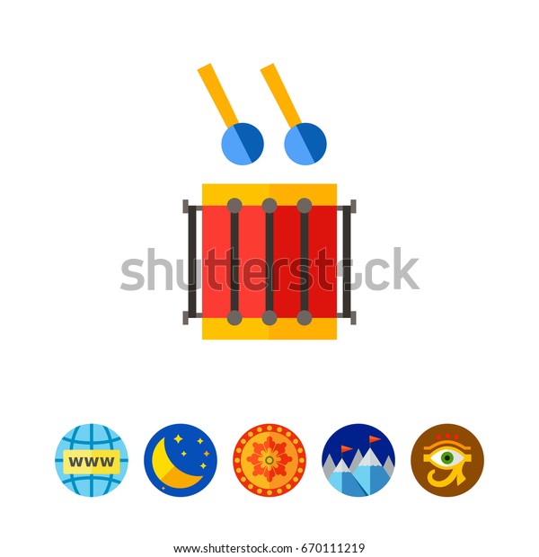 Brazilian Samba Batucada Drum Icon Stock Vector (Royalty Free ...