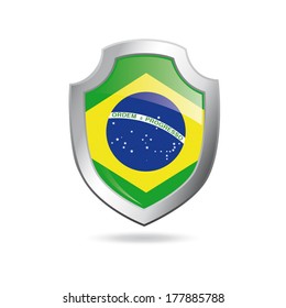 Brazilian Flag Shield Stock Illustration 181125656 | Shutterstock