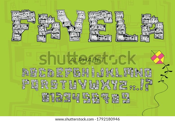 Brazilian Style Type Called Favela Shanty Stock Vector (Royalty Free ...