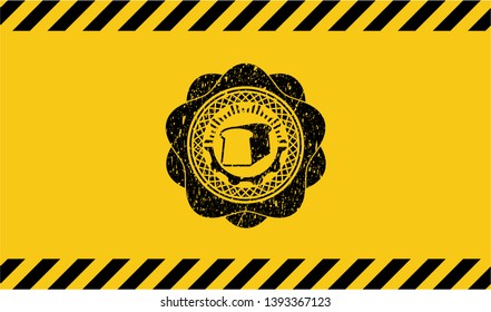 Bread Icon Grunge Warning Sign Emblem Stock Vector (Royalty Free ...