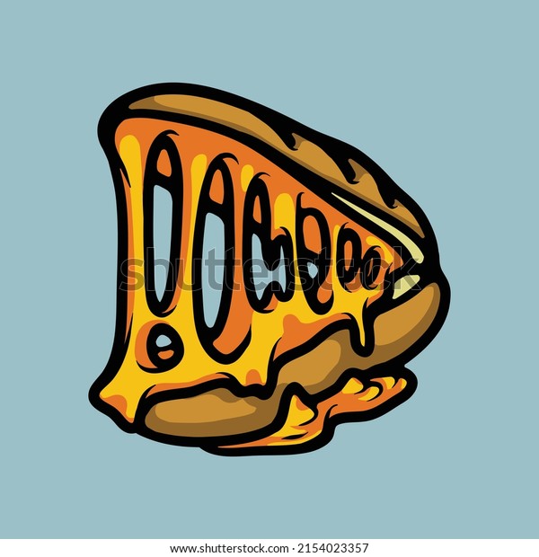 Bread Melting Cheese Cartoon Vector Illustration Stock Vector (Royalty ...