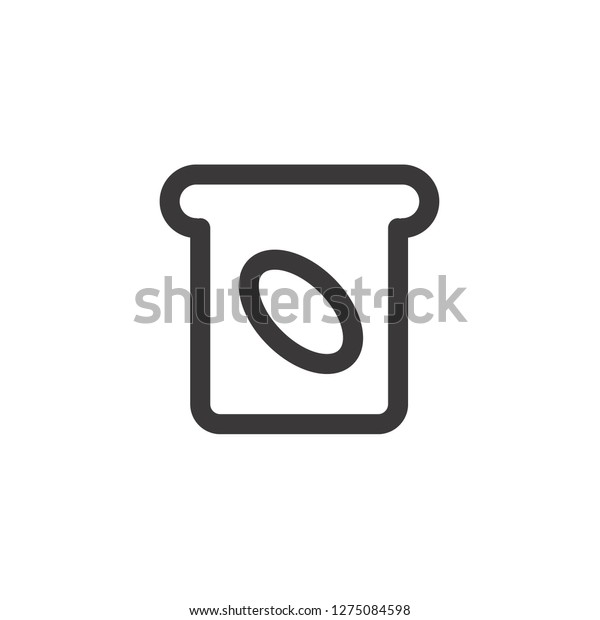 Bread Slices Icon Breakfast Symbol Stock Vector (Royalty Free ...