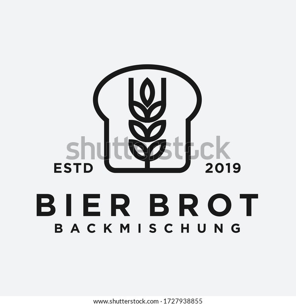 Bread Wheat Logo Design Vector Illustration Stock Vector (Royalty Free ...