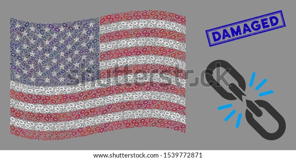 Break Chain Link Icons Combined Into Stock Vector (Royalty Free ...