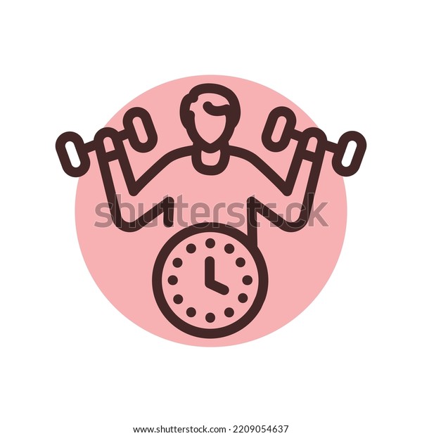 Break Exercise Line Icon Pictogram Web Stock Vector (Royalty Free ...
