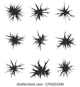 Break Fracture Hole Cracks Vector Set Stock Vector (Royalty Free ...