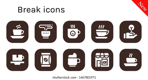 Break Icon Set 10 Filled Break Stock Vector (Royalty Free) 1467801971 ...