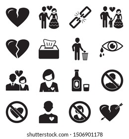 Break Icons Black Flat Design Vector Stock Vector (Royalty Free) 1506901178