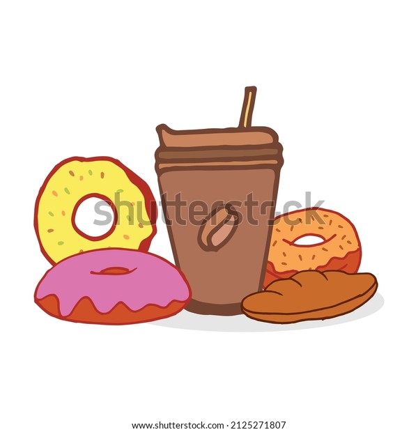 Break Time Coffee Time Breakfast Icon Stock Vector (Royalty Free ...