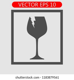 Breakable Fragile Material Packaging Symbol Stock Vector (Royalty Free ...