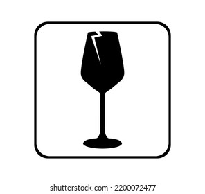 Breakable Fragile Material Packaging Symbol Stock Vector (Royalty Free ...