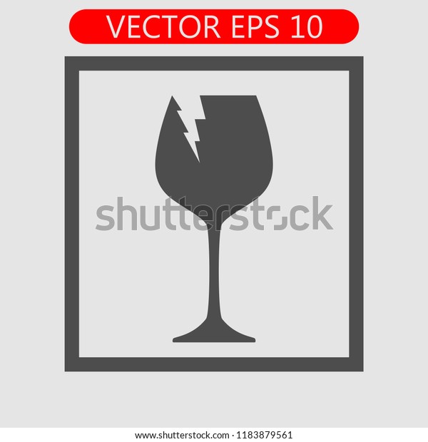 Breakable Fragile Material Packaging Symbol Stock Vector (Royalty Free ...