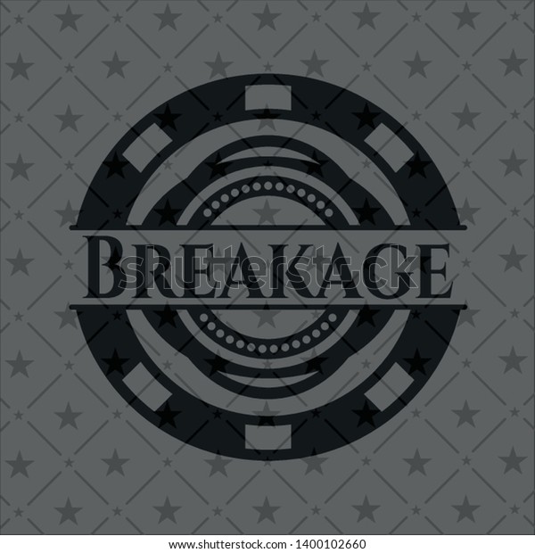 Breakage Realistic Dark Emblem Vector Illustration Stock Vector ...