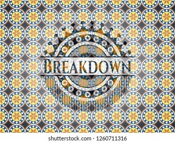 Breakdown Arabesque Emblem Arabic Decoration Stock Vector (Royalty Free ...