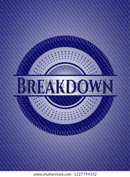 Breakdown Emblem Jean Texture Stock Vector (Royalty Free) 1227794332 ...