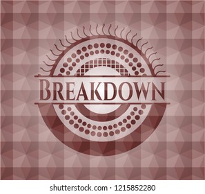 Breakdown Red Seamless Emblem Badge Geometric Stock Vector (Royalty ...