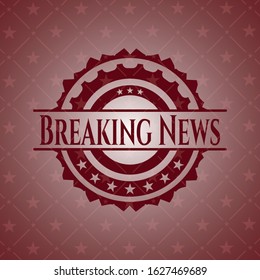 Breaking News Badge Red Background Vector Stock Vector (Royalty Free ...