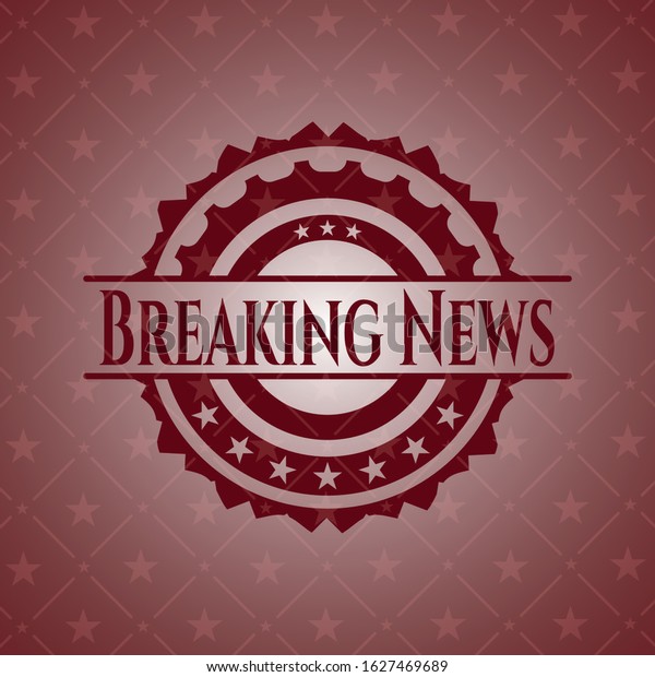 Breaking News Badge Red Background Vector Stock Vector (Royalty Free ...