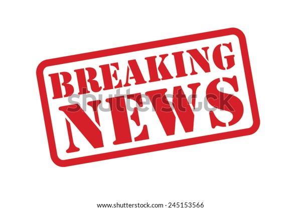 Breaking News Red Rubber Stamp Vector Stock Vector (Royalty Free) 245153566