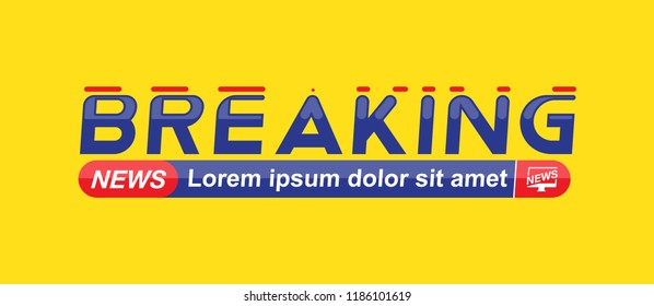 Breaking News Interface Video Player Web Stock Vector (Royalty Free ...