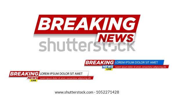 Breaking News Template Title On White Stock Vector (Royalty Free ...