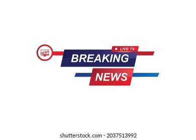 Breaking News Template Title Screen Tv Stock Vector (Royalty Free ...