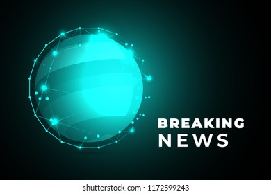 Breaking News World Map Background Vector Stock Vector (Royalty Free ...