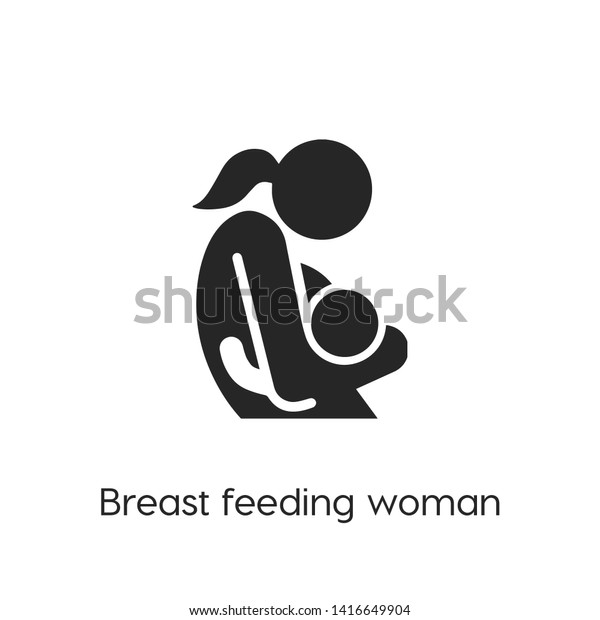 Breast Feeding Vector Icon Breast Feeding Stock-vektor (royaltyfri ...