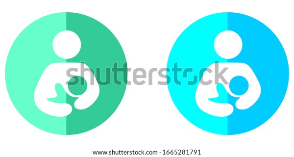 Breastfeeding Icon On White Background Stock Vector (Royalty Free ...