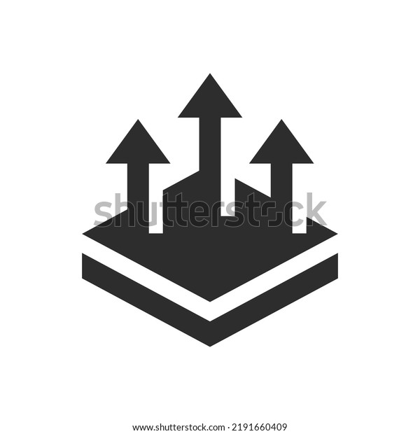 Breathable Layer Icon Monochrome Black White Stock Vector (Royalty Free ...