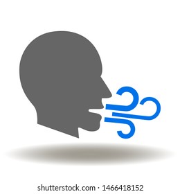 Breathing Logo Human Head Breath Icon Stock Vector (Royalty Free ...