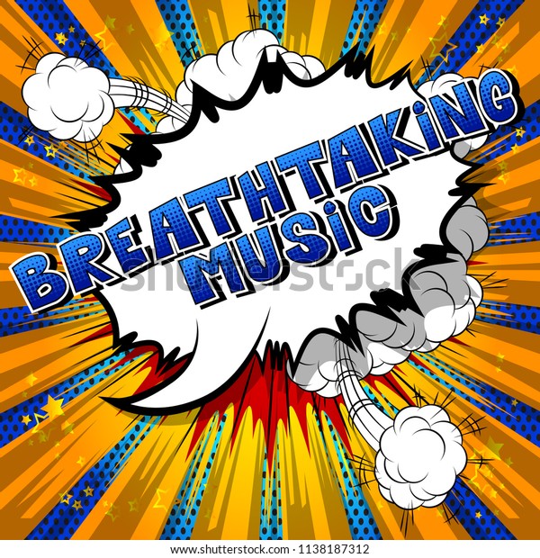 Breathtaking Music Comic Book Style Word Stock Vector (Royalty Free ...