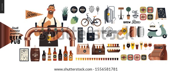 Brewery Craft Beer Pub Small Business Stock Vector (Royalty Free ...