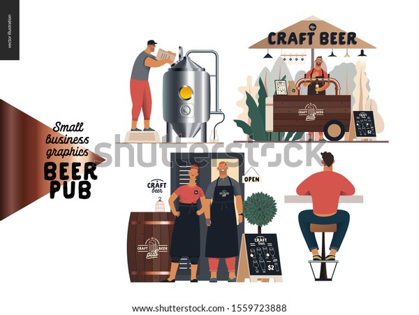 Brewery Craft Beer Pub Small Business Stock Vector (Royalty Free) 1559723888 | Shutterstock