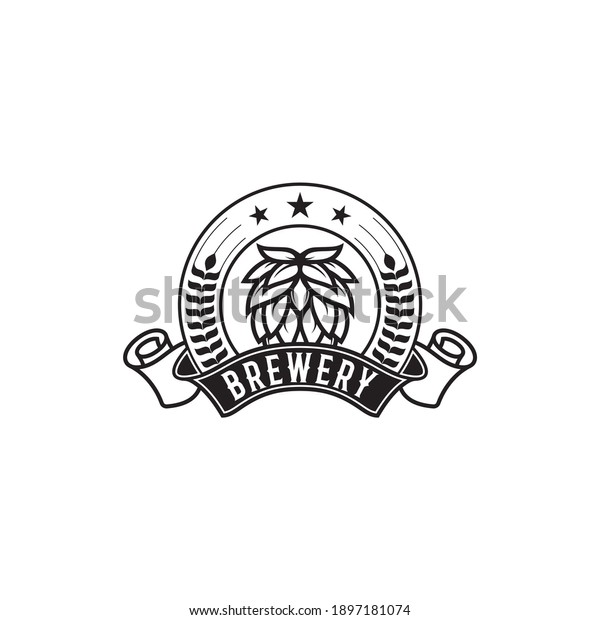 Brewery Logo Design Concept Universal Craft Stock Vector (Royalty Free ...