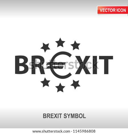 Brexit Symbol Black Vector Icon On Stock Vector (Royalty Free ...