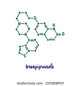 Brexpiprazole Hand Drawn Vector Formula Chemical Stock Vector (Royalty ...