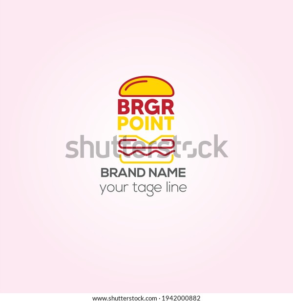 Brgr Vector Logo Fast Food Brgr Stock Vector (Royalty Free) 1942000882