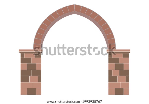 Brick Arches Masonry Icons Flat Style Stock Vector (Royalty Free ...