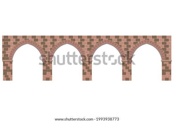 Brick Arches Masonry Icons Flat Style Stock Vector (Royalty Free ...
