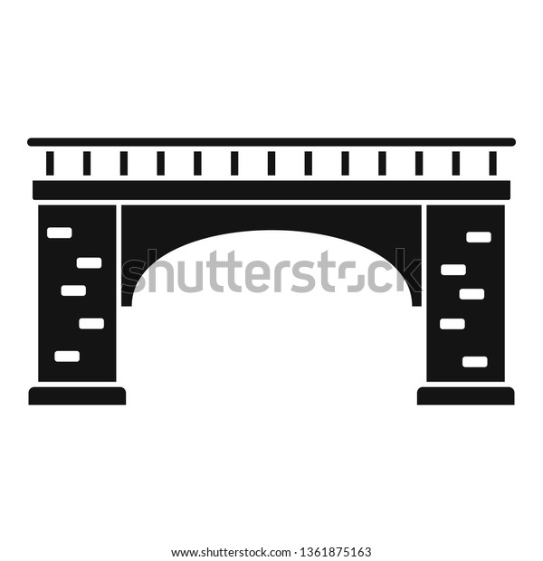 Brick Bridge Icon Simple Illustration Brick Stock Vector (Royalty Free ...