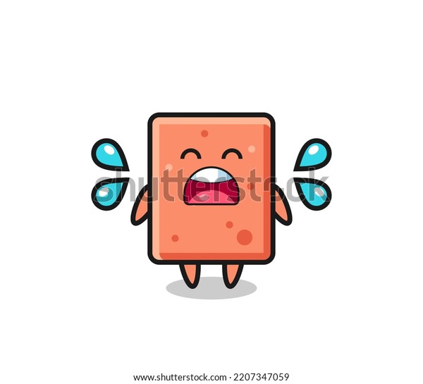 Brick Cartoon Illustration Crying Gesture Cute: เวกเตอร์สต็อก (ปลอดค่า ...