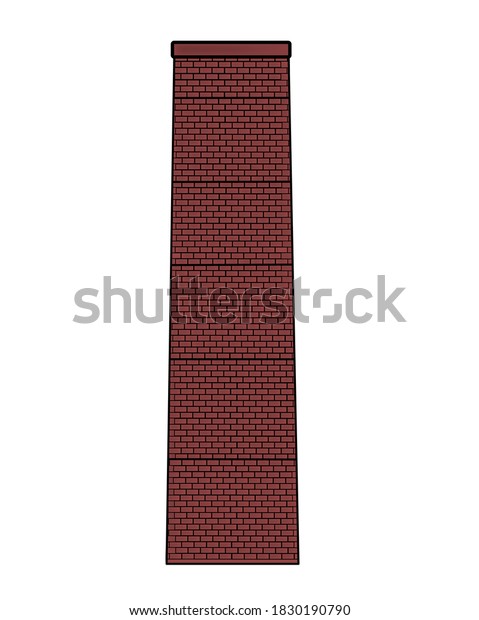 Brick Chimney On White Background Vector Stock Vector (Royalty Free ...
