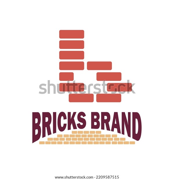 Brick Company Logo Vector Sign Initial Stock Vector (Royalty Free ...