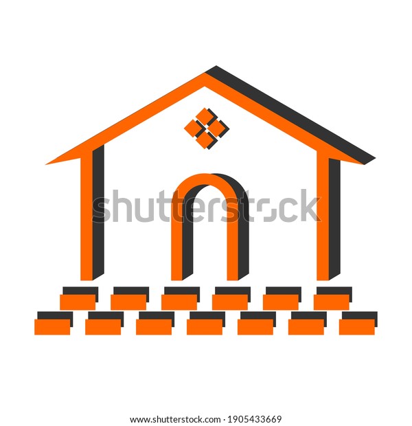 Brick House Logo Design Vector Stock Vector (Royalty Free) 1905433669 ...